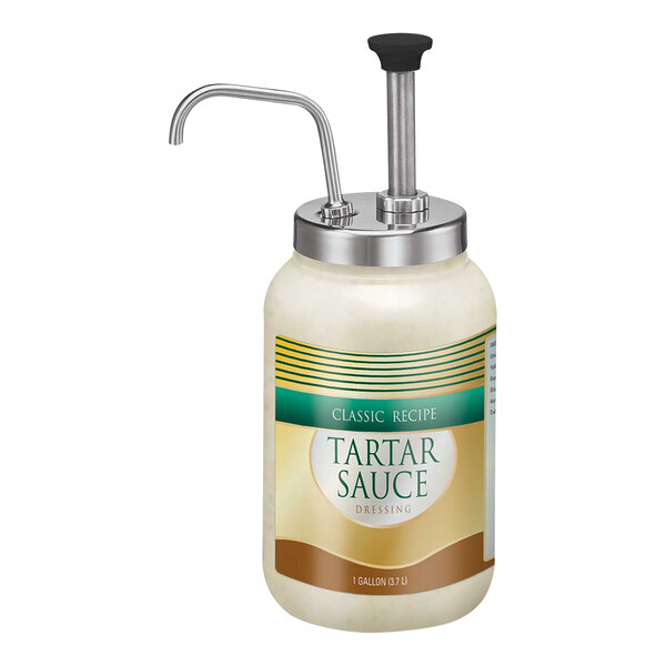 Server Stainless Steel Condiment Pump for 1 Gallon Jars with 120 mm Opening