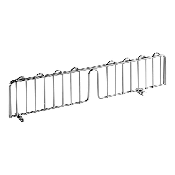 Regency 24" x 4" Chrome Wire Slanted Shelf Divider for 24" Slanted Wire ...