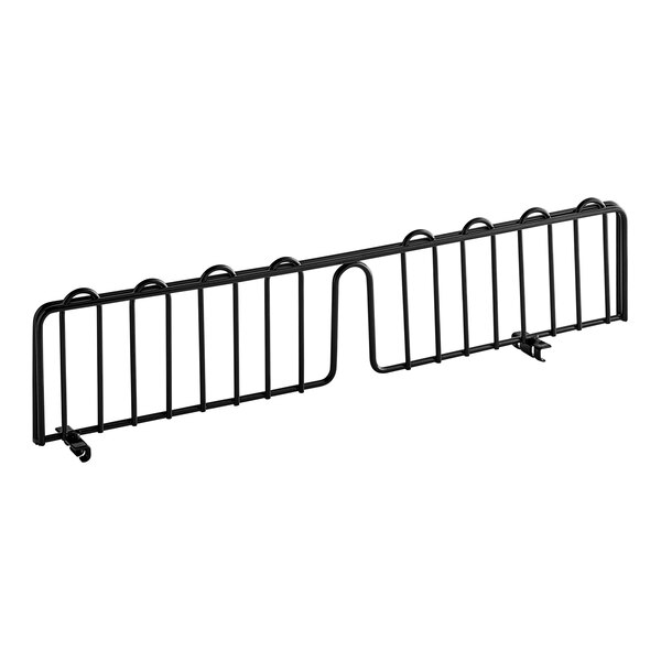 Regency 24" x 4" Black Epoxy Wire Slanted Shelf Divider for 24" Slanted ...