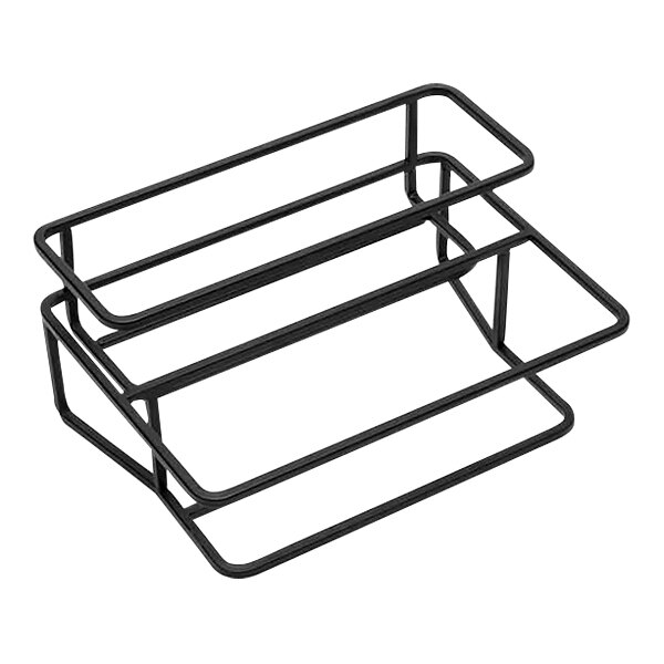 American Metalcraft Black Twilight 12 3/4" x 9" x 6" Iron 2-Tier Wire ...