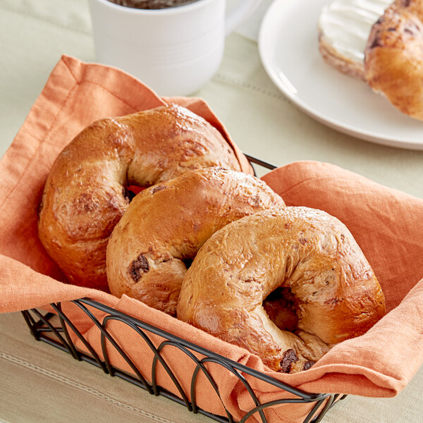 Just Bagels Frozen Authentic New York Chocolate Chip Bagel 4 oz. - 48/Case