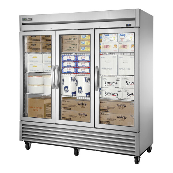 True T-72FG-HC~FGD01 78 1/8" Glass Door Reach-In Freezer