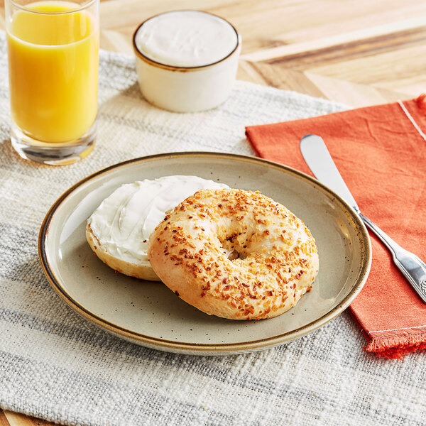 Just Bagels Frozen Authentic New York Onion Bagel 4 oz. - 48/Case