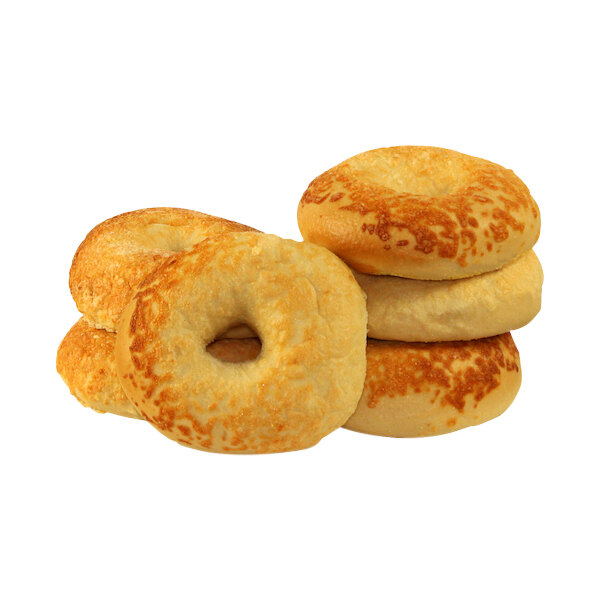 Just Bagels Frozen Authentic New York Asiago Bagel 4 oz. - 48/Case