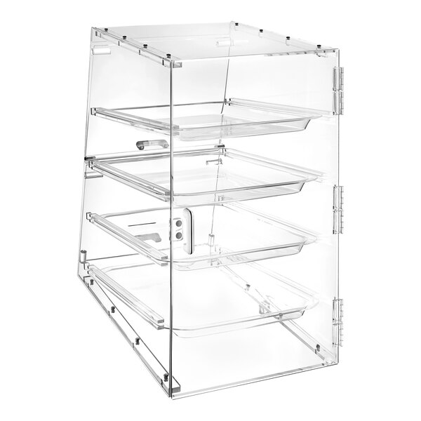 Thunder Group 14" x 24" x 24" 4 Tray Clear Acrylic Bakery Display Case ...