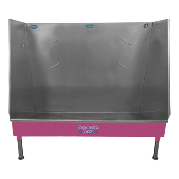 Groomer's Best GB48WI-PIL 48" Pink Walk-In Bathing Tub with Left Drain