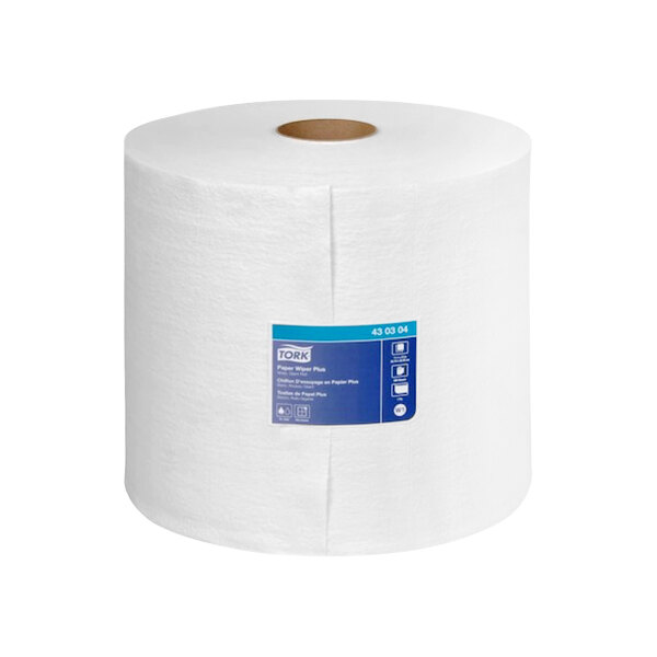 Tork Paper Wiper Plus 11" x 12" White Medium-Duty Wiper Giant Roll W1 ...
