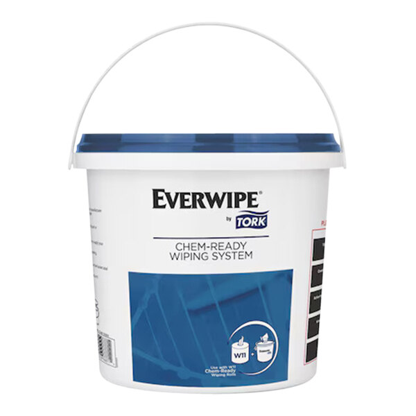 Everwipe by Tork Chem-Ready Empty Bucket for Wiping Rolls - 5/Case