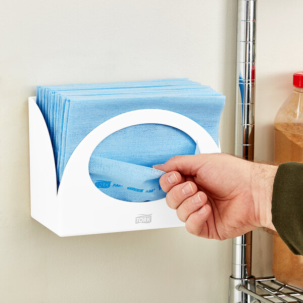 Tork 655300 Small Bracket Plastic Wiper Dispenser W8 - 4/Case