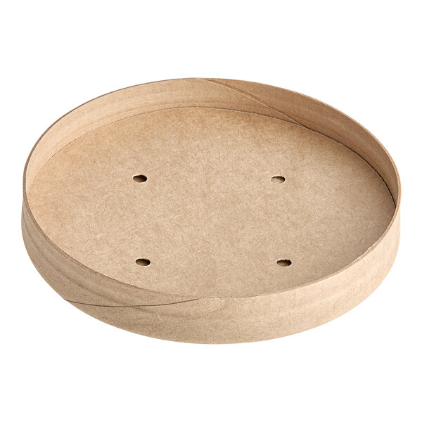 Choice 6 - 16 oz. Kraft Paper Soup / Hot Food Cup Vented Lid - 1000/Case
