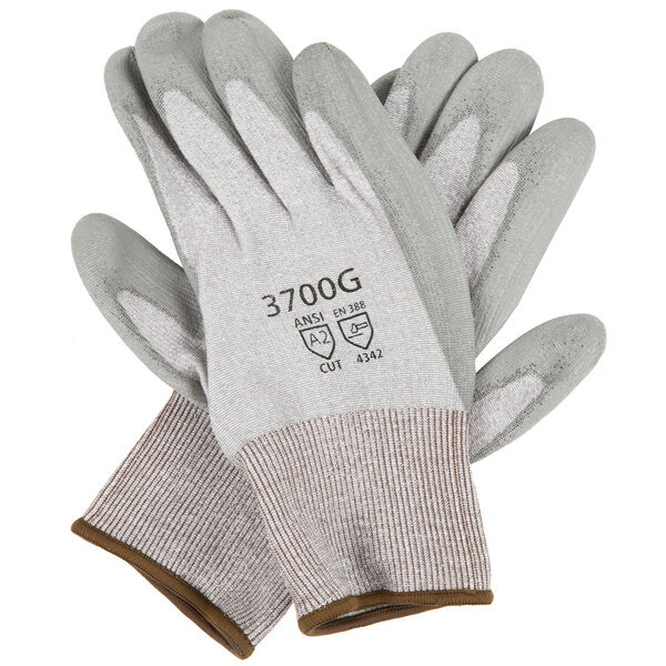Cordova HPPE Gloves with Gray Polyurethane Palm Coating - Small