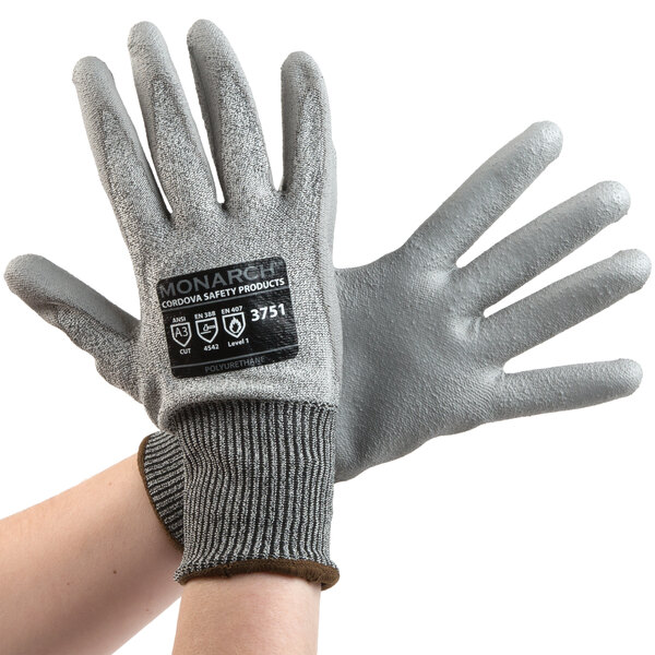 Cordova Monarch Gray Engineered Fiber Cut-Resistant Gloves with Gray ...