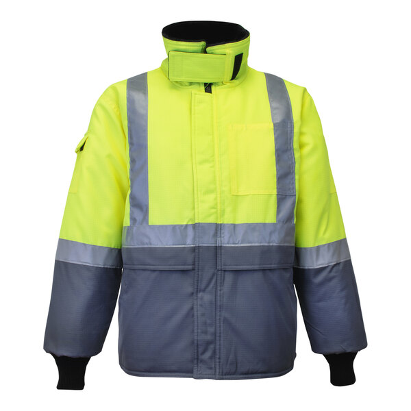 RefrigiWear Freezer Edge Lime Green / Gray Jacket