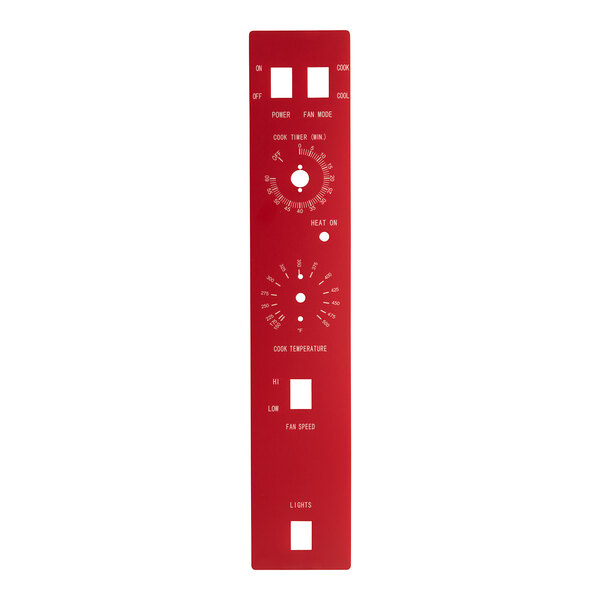 Cooking Performance Group 351124340 Control Panel Sticker for FGC-100-N and FGC-100-L