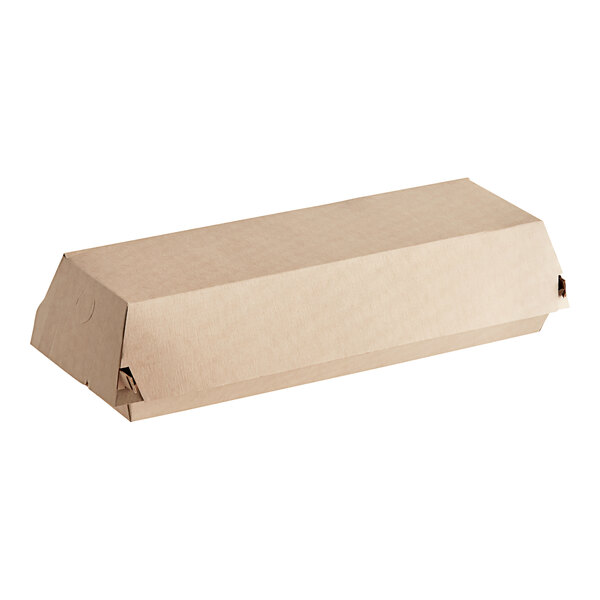 Bagcraft Eco-Flute 12" x 4" x 3" Corrugated Clamshell Sub / Hoagie ...