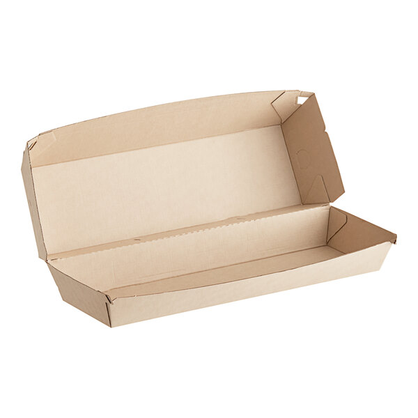 Bagcraft Eco-Flute 12" x 4" x 3" Corrugated Clamshell Sub / Hoagie ...