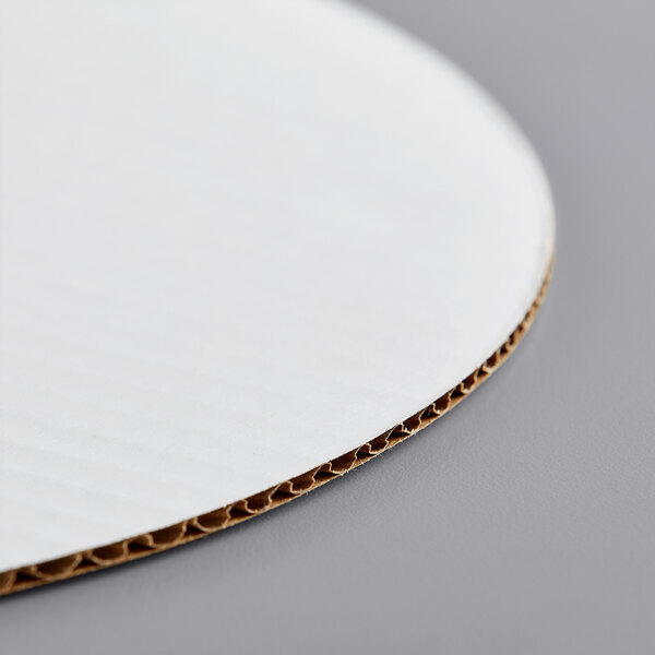 Baker's Lane 12" White Corrugated Grease-Resistant Cake Circle - 100/Case