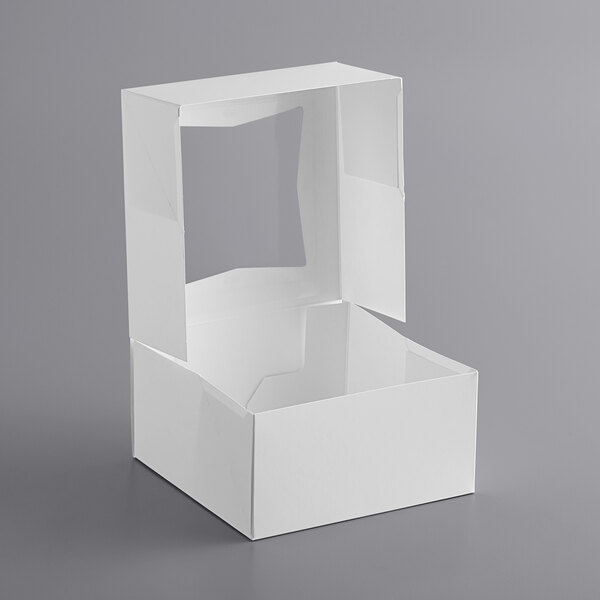 Baker's Lane White Cake / Bakery Box with Window (200/Bundle)