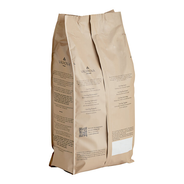 Valrhona Hukambi 53% Milk Chocolate Feve 6.6 lb. - 3/Case