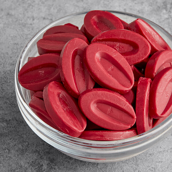 Valrhona Raspberry Inspiration Couverture Feve 6.6 lb. - 3/Case