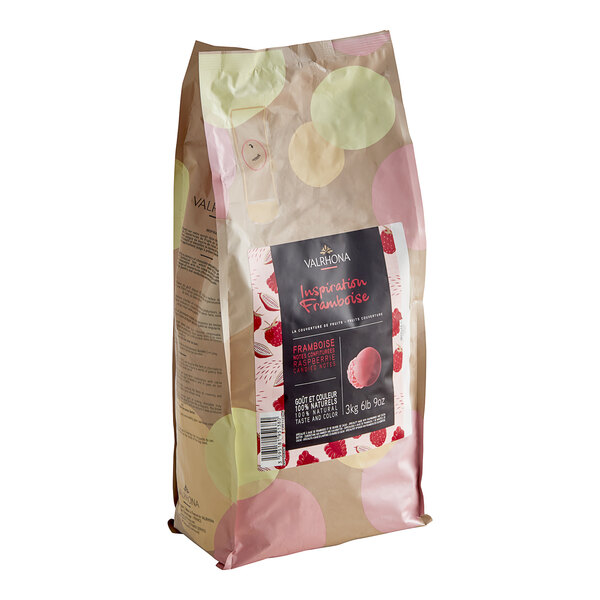 Valrhona Raspberry Inspiration Couverture Feve 6.6 lb. - 3/Case