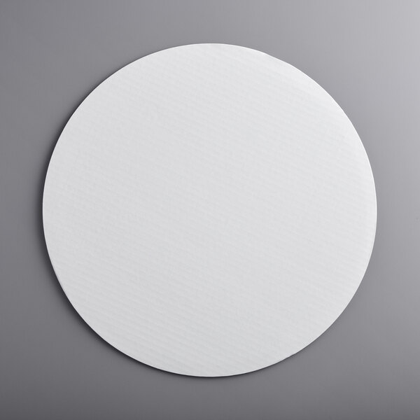 Baker's Lane 18" White Corrugated Grease-Resistant Cake Circle - 100/Case