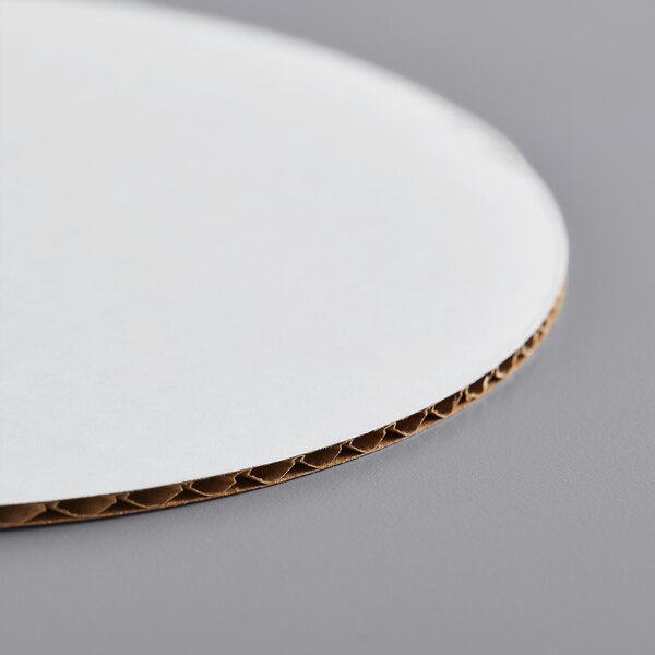 Baker's Lane 8" White Corrugated Grease-Resistant Cake Circle - 25/Pack