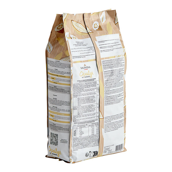 Valrhona Opalys 33% White Chocolate Feve 6.6 lb.