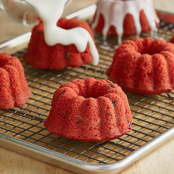 New Day Mini Red Velvet Bundt Cake 3 oz. - 24/Case