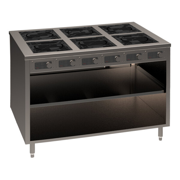 Spring USA BOH-1800-6 BOH Series 48" Slide-In Induction Cooking Cabinet ...
