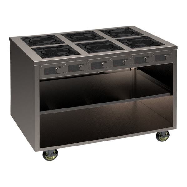 Spring USA BOH-1800C-6 BOH Series 48" Mobile Induction Cooking Cart ...