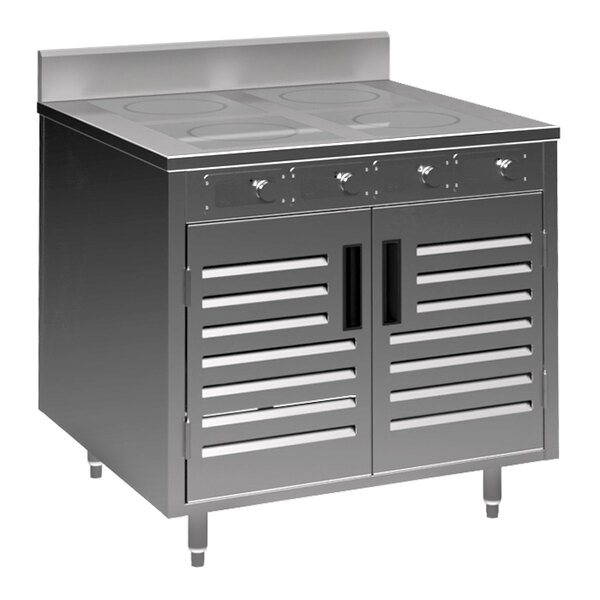 Spring USA BOH-3500D BOH Series 36" Slide-In Induction Cooking Cabinet ...