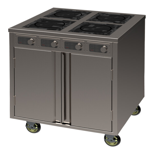 Spring USA BOH-3500DC BOH Series 36" Mobile Induction Cooking Cart with ...