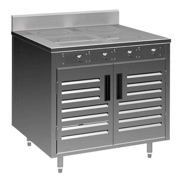 Spring USA BOH-1800D BOH Series 36" Slide-In Induction Cooking Cabinet ...