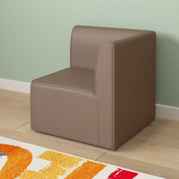 Flash Furniture Bright Beginnings 9 3/4" Neutral Vinyl Soft Seating ...