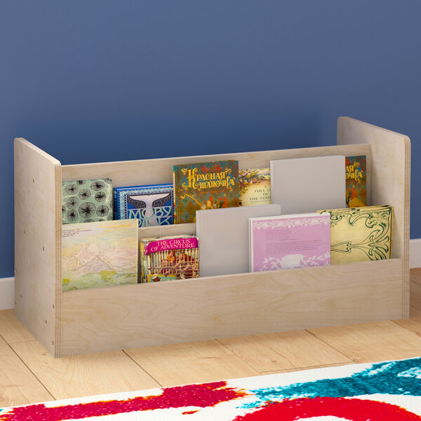 Flash Furniture Bright Beginnings 31 1/2" x 16" Wooden Double-Sided 2 ...