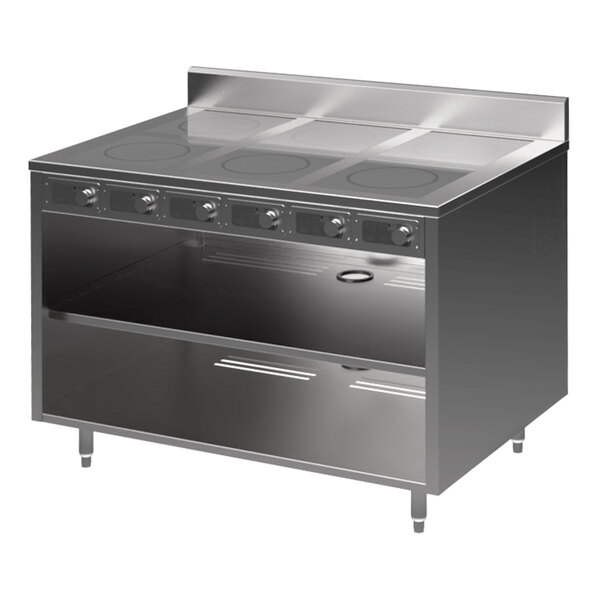 Spring USA BOH-3500-6 BOH Series 48" Slide-In Induction Cooking Cabinet ...