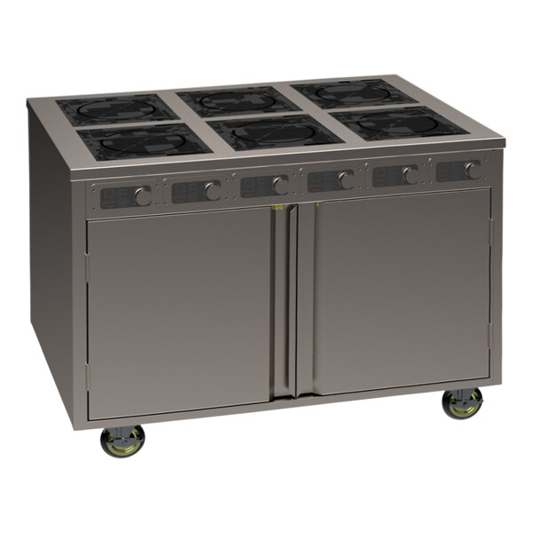 Spring USA BOH-2600DC-6 BOH Series 48" Mobile Induction Cooking Cart ...