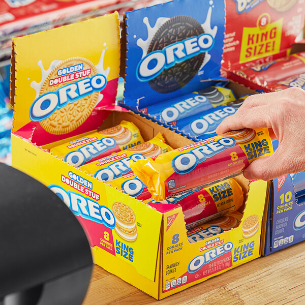 Nabisco Oreo King Size Double Stuf Golden Cookie Snack Pack 8-Count (4 ...