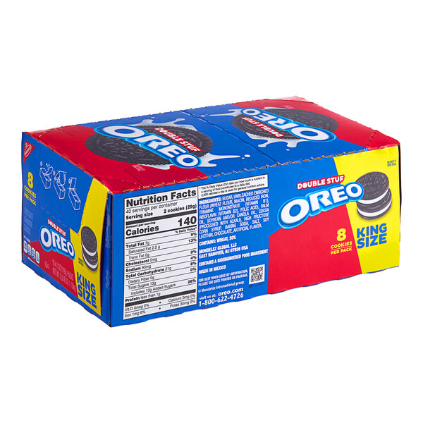 Nabisco Oreo King Size Double Stuf Cookie Snack Pack 8-Count (4.15 oz ...