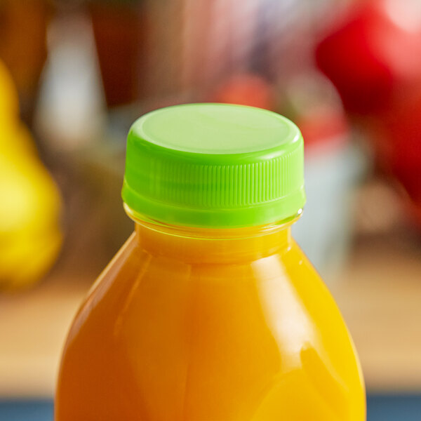 Lime Green Unlined Tamper-Evident Cap for HPP Juice Bottles - 2100/Case