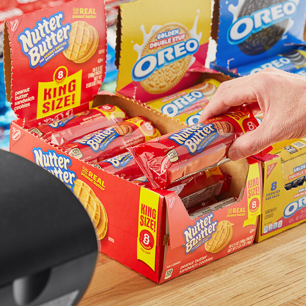Nabisco Nutter Butter King Size Cookie Pack 8-Count (3.5 oz.) - 10/Case