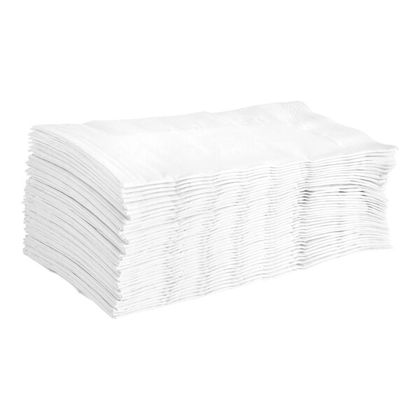 Hoffmaster Quickset 17" Square 2-Ply White Pocket Fold Dinner Napkin ...