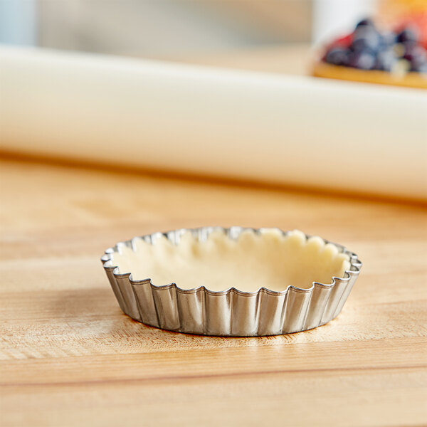 Fox Run 4" Round Fluted Tin-Plated Steel Tart / Quiche Pan with ...
