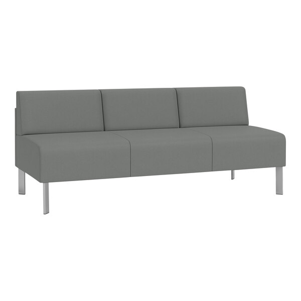 Lesro Luxe Lounge Series Open House Asteroid Fabric 3-Seat Sofa with ...