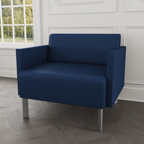 Lesro Luxe Lounge Series Patriot Plus Imperial Blue Vinyl Bariatric ...