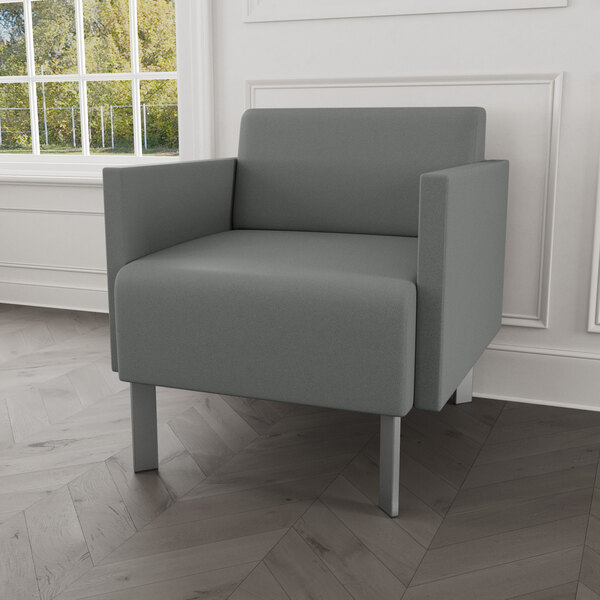 Lesro Luxe Lounge Series Open House Asteroid Fabric Guest Arm Chair ...