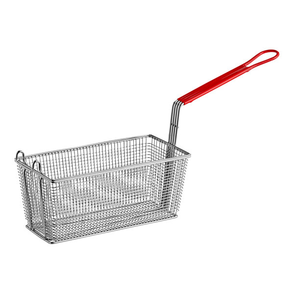 Pitco A4500307 13" x 6 1/2" x 5 3/4" Double Fryer Basket with Red ...