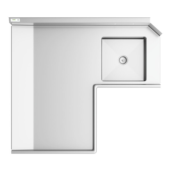 Regency 5' 16-Gauge Stainless Steel Soiled L-Shape Dishtable - Left Landing