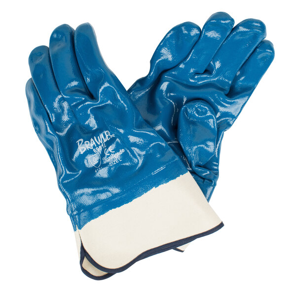Cordova Brawler Smooth Supported Nitrile Gloves with Jersey Lining and ...
